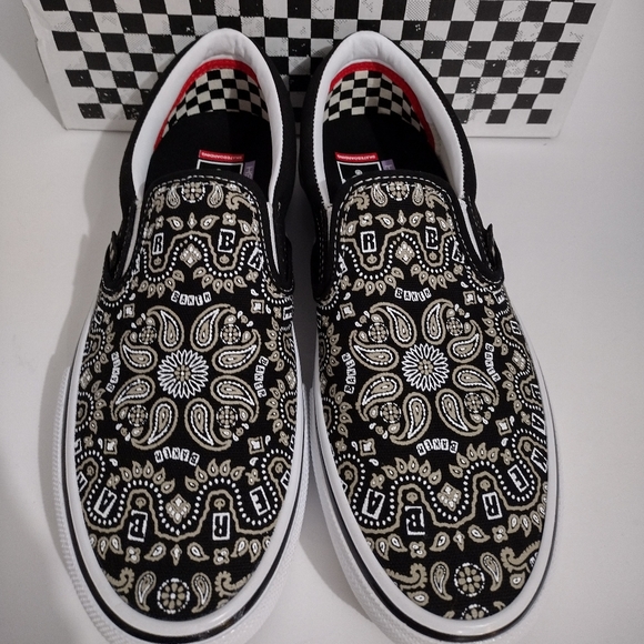 Vans | Shoes | Vans X Baker Pro Classic Slipons Shoes Black White ...
